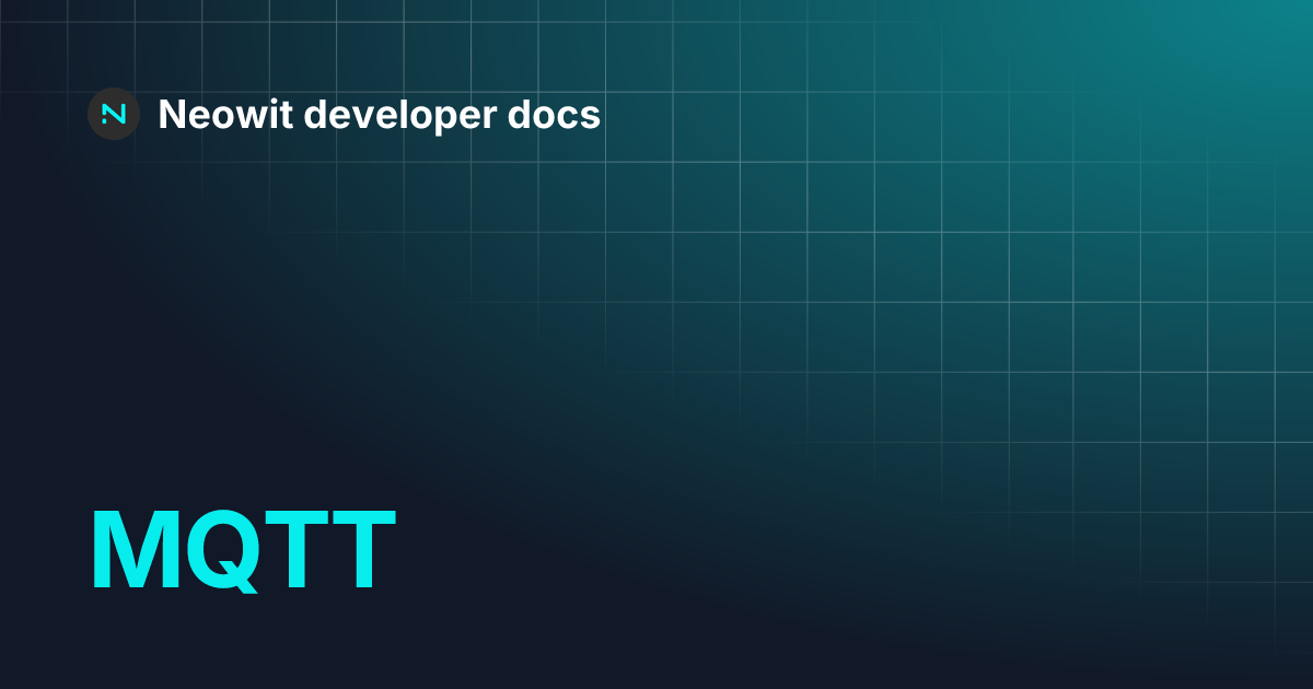 MQTT | Neowit developer docs